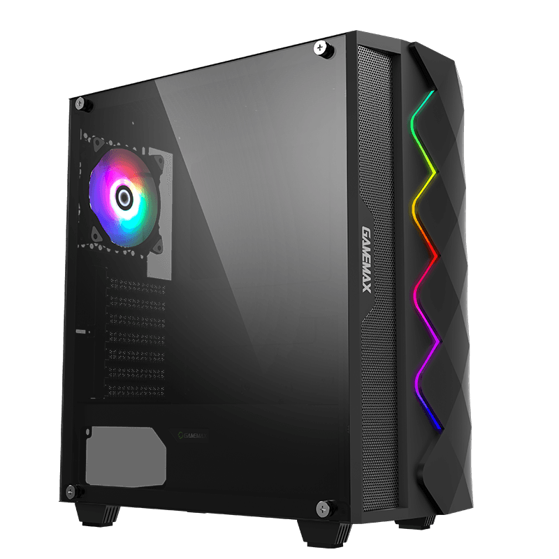 CASE GAMER GAMEMAX BLACK DIAMOND A361 550W REAL V.TEMPL